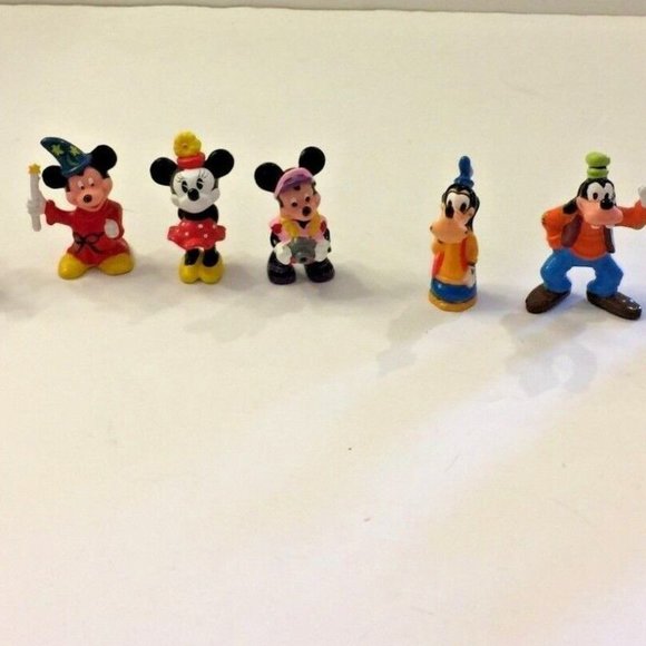 Toys | Vintage Disney Lot Of 9 Pvc Figures Mickey Minnie Goofy Pluto ...